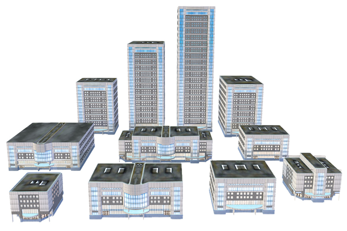 Modern Buildings, an Architecture 3D Model by Beatheart Creative Studio