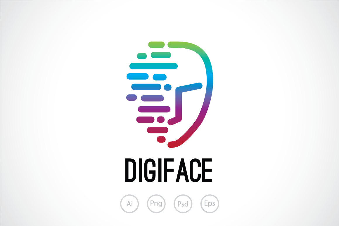 Digital Face Logo Template, a Branding & Logo Template by Heavtryq Design