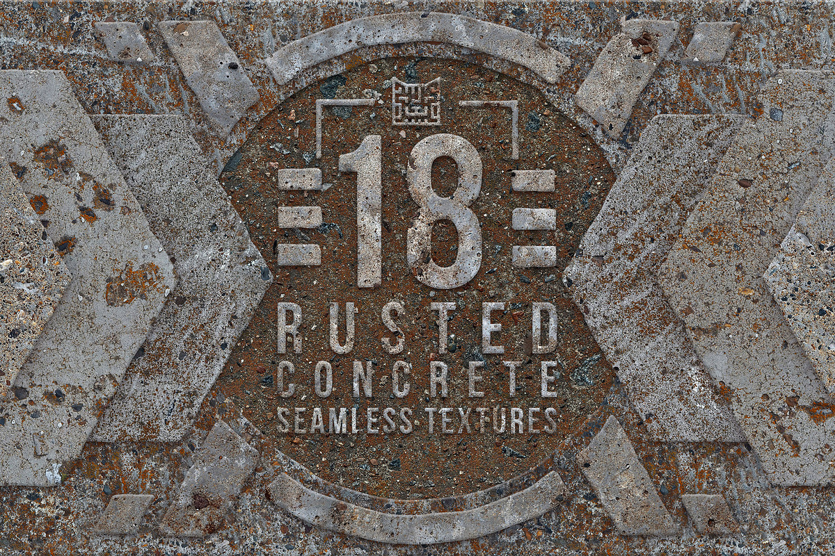 18 RUSTED CONCRETE SEAMLESS TEXTURES, a Texture Graphic by 2DFUNS