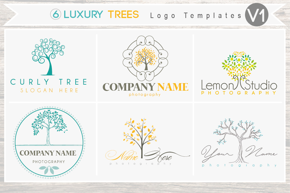 6 Luxury Tree Logo Bundle - Vol 1, a Branding & Logo Template by ...