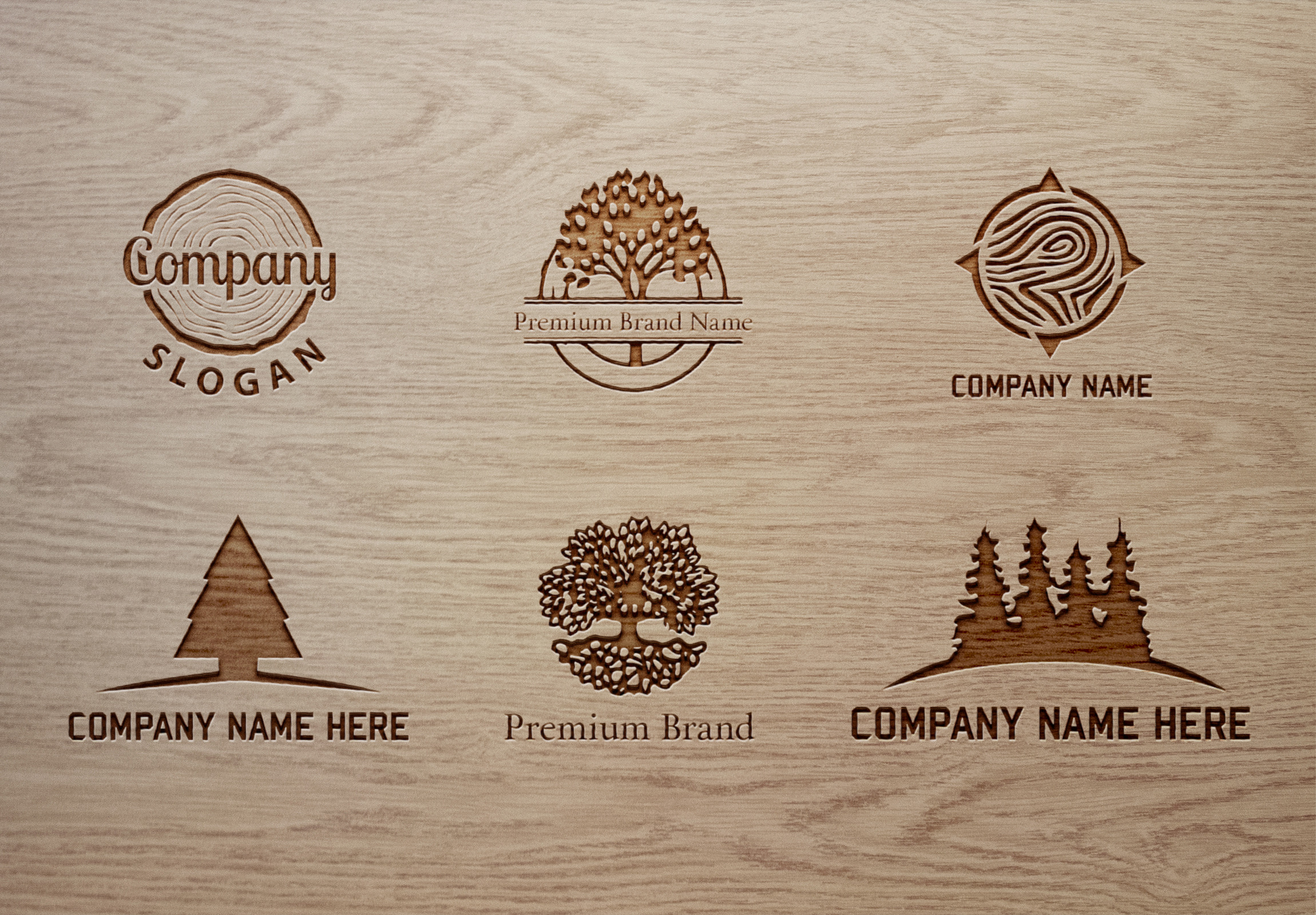 Premium Tree Logo Bundle & Mock-Up, a Branding & Logo Template by ...