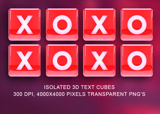 Isolated 3D Text Cubes, an Object Graphic by loswl