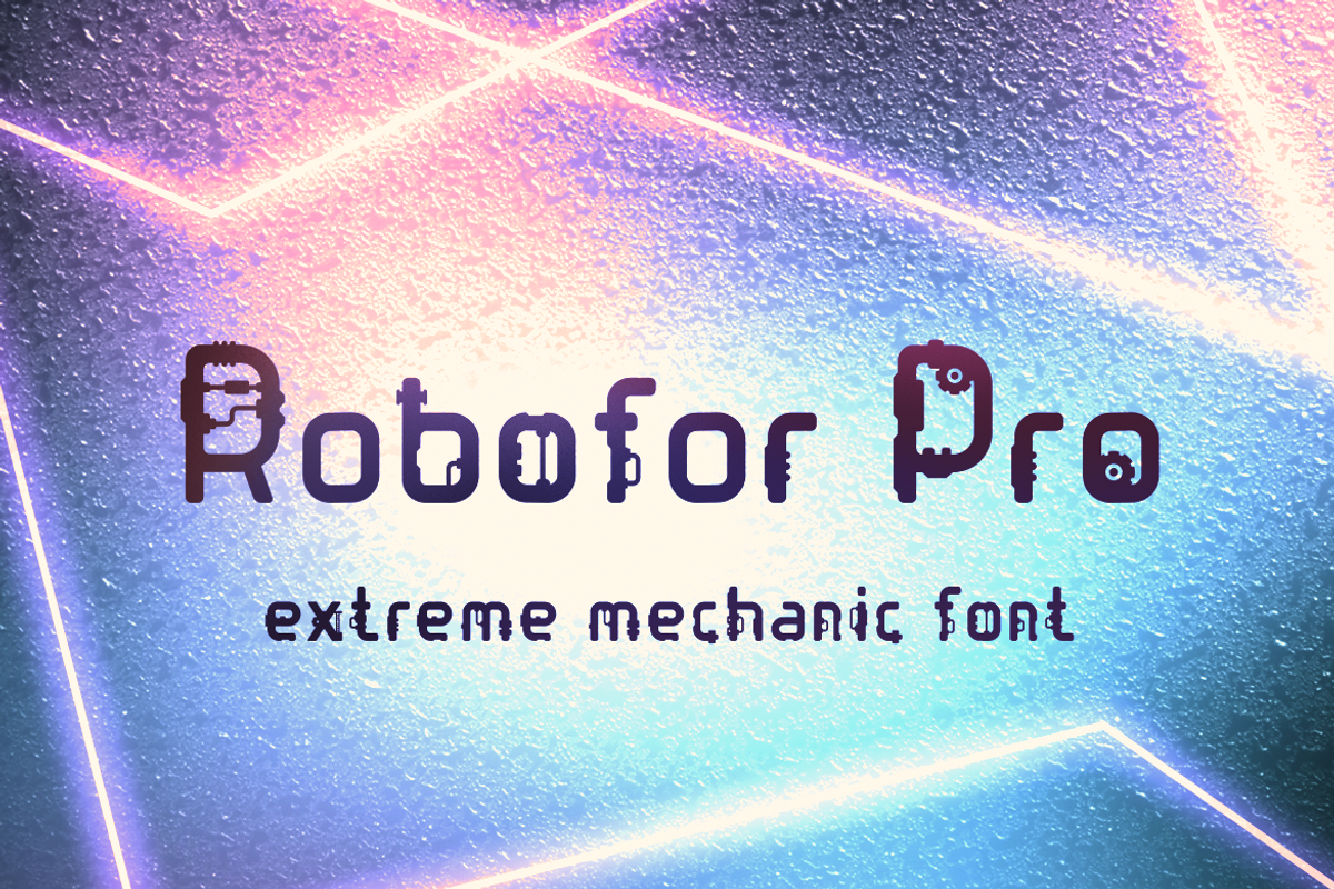 Robofor Pro, a Font by wowomnom