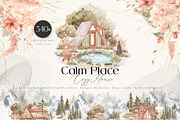 CALM PLACE - watercolor, mental set, an Illustration by Createssy