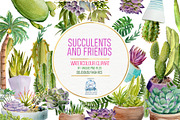 Succulents and Cactii Clipart, an Illustration by LilyBoo Clipart