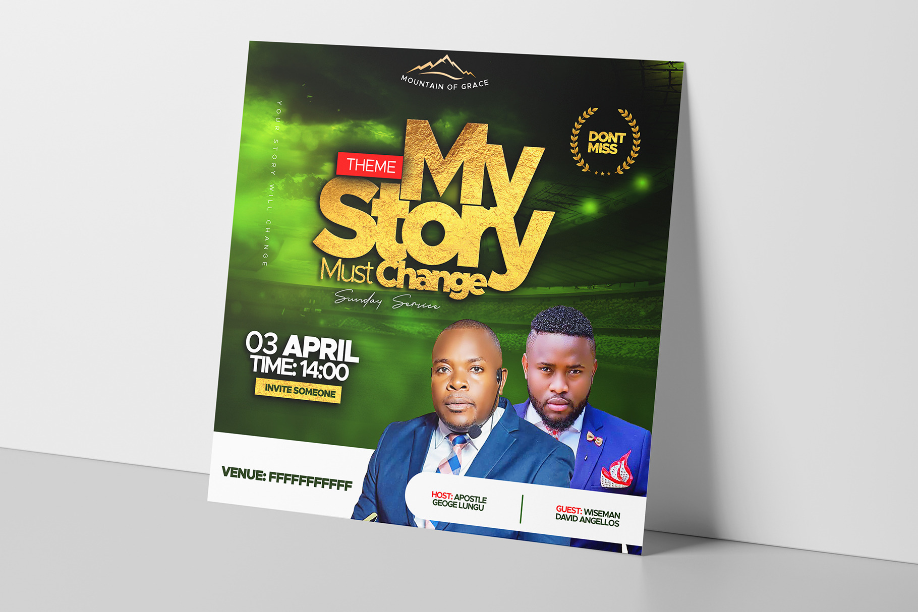 Prophetic church flyer template | Creative Market