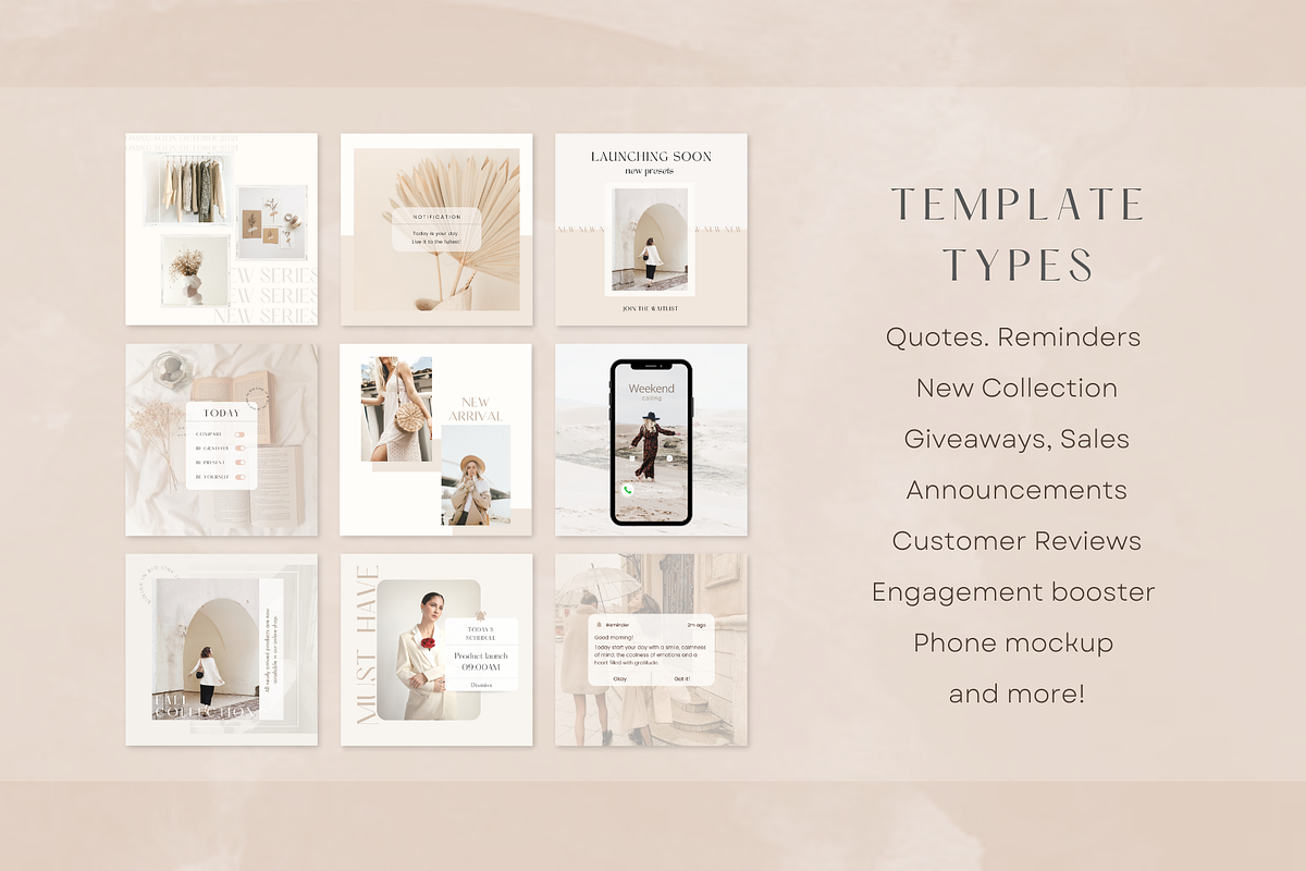 Boho Instagram Post Template, a Social Media Template by ShopRShop