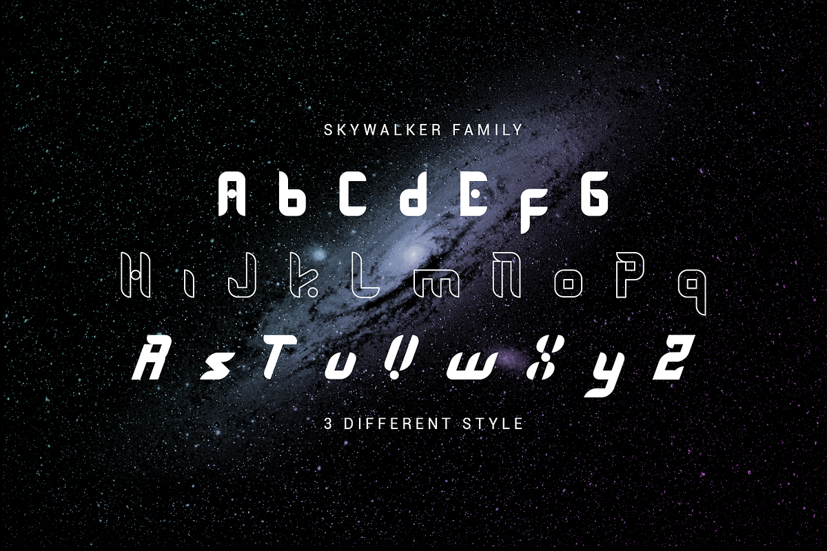 Skywalker - Futuristic, a Sans Serif Font by Noun Visual