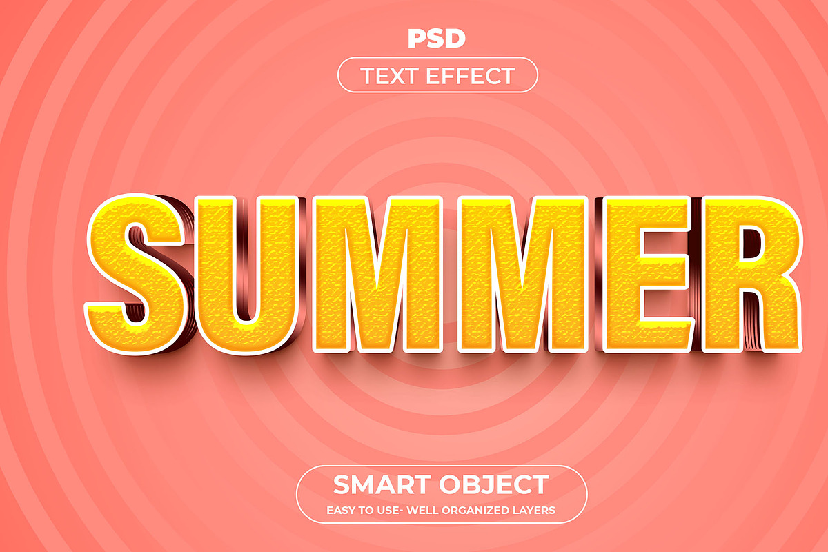 Summer 3D Editable psd Text Effect, an Action Add-On by Md Jahidul99 ...