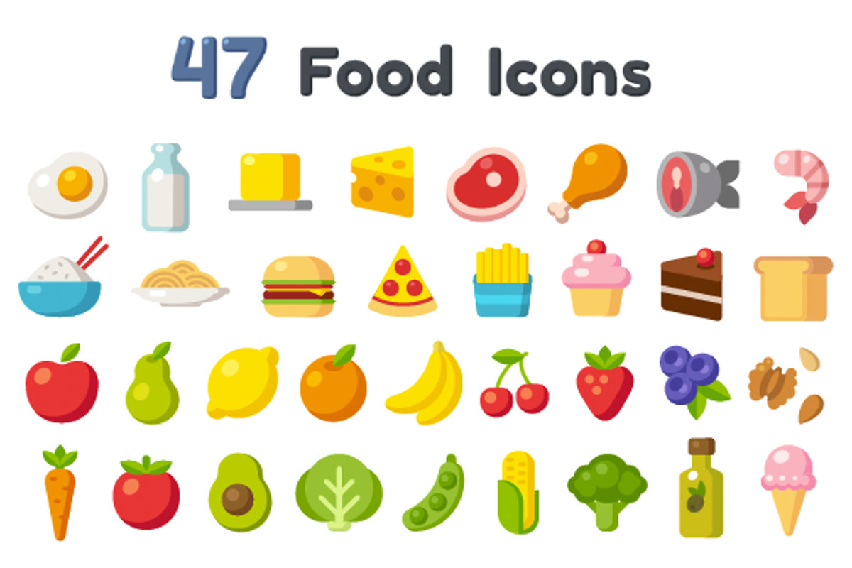 Food icons, an Icon by Irina Mir
