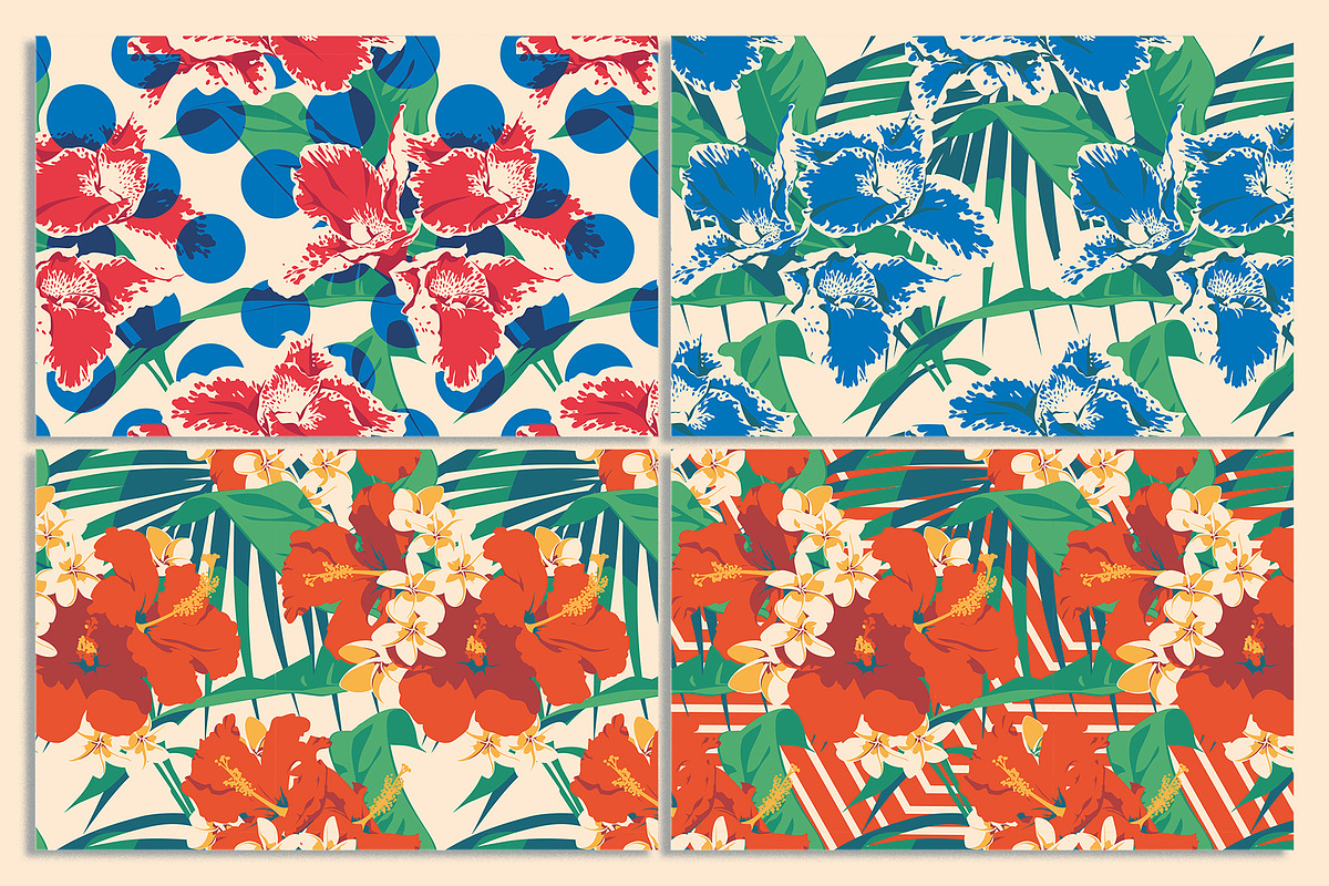20 Seamless Tropic Patterns, a Pattern Graphic by Alexander Baidin