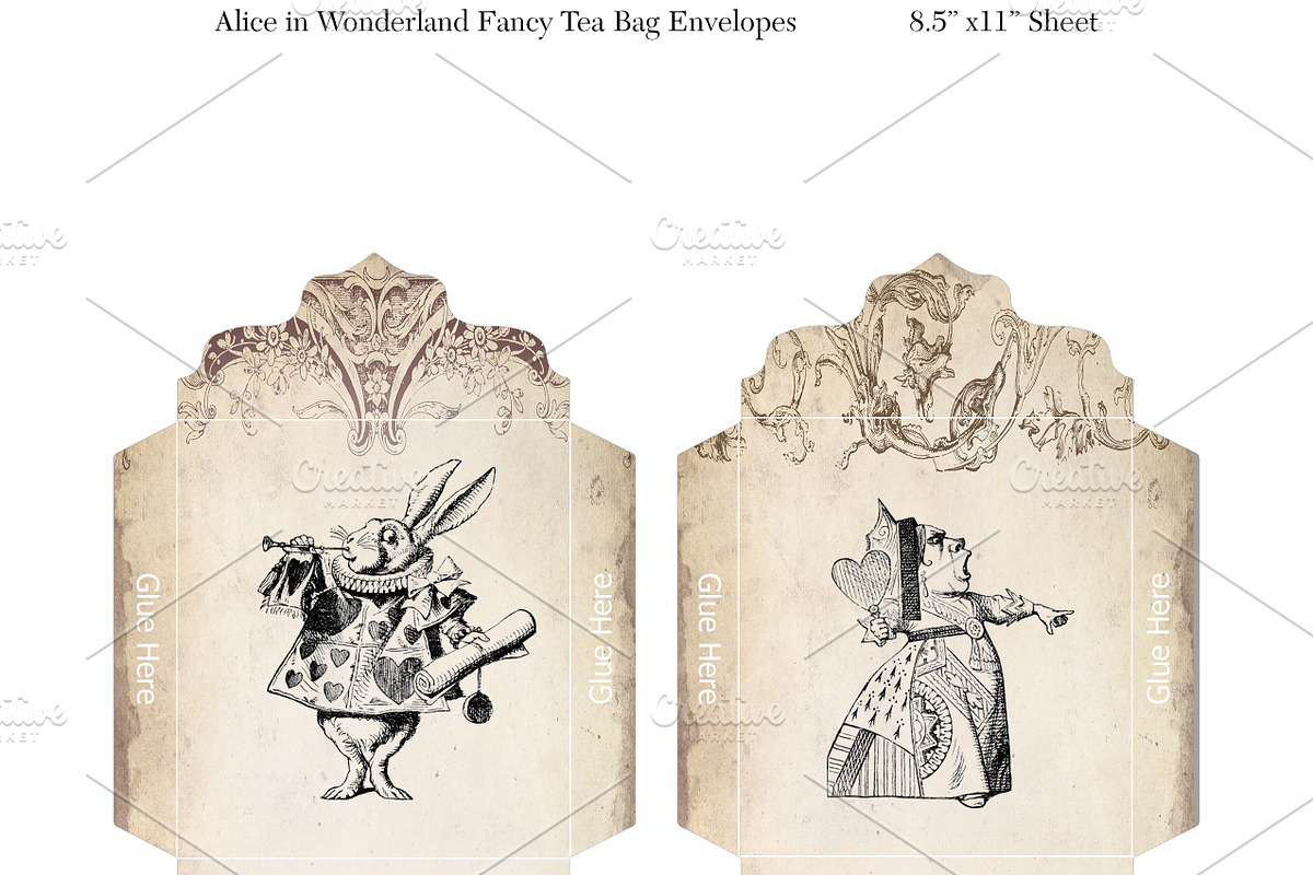 Alice in Wonderland Tea Bags, an Object Graphic by Le Paper Cafe