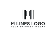 M Lines Logo Design, a Branding & Logo Template by FransiskaDesign