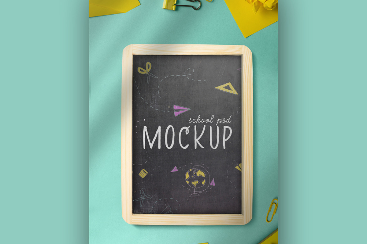 School Chalk Mockup, a Mockup by wavebreak