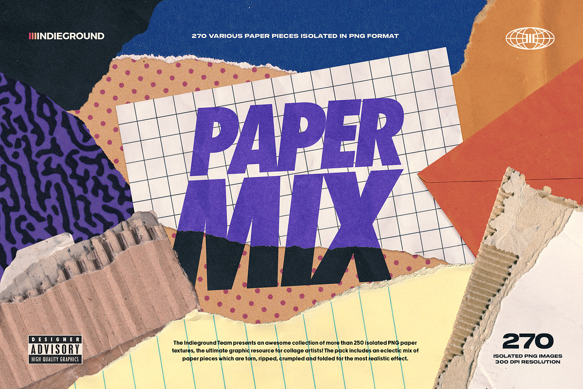Paper Mix, an Object Graphic by Indieground Design Inc.