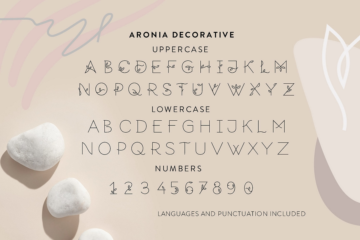Aronia - Thin Line Logo Font, a Symbol Font by Struvictory.art
