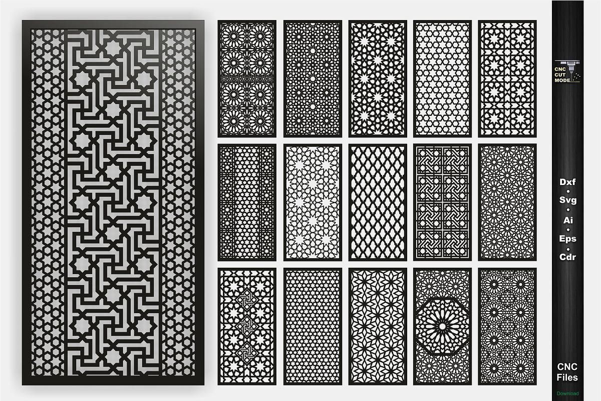 Panels with Arabic Moroccan pattern, a Graphic by CncCutModel