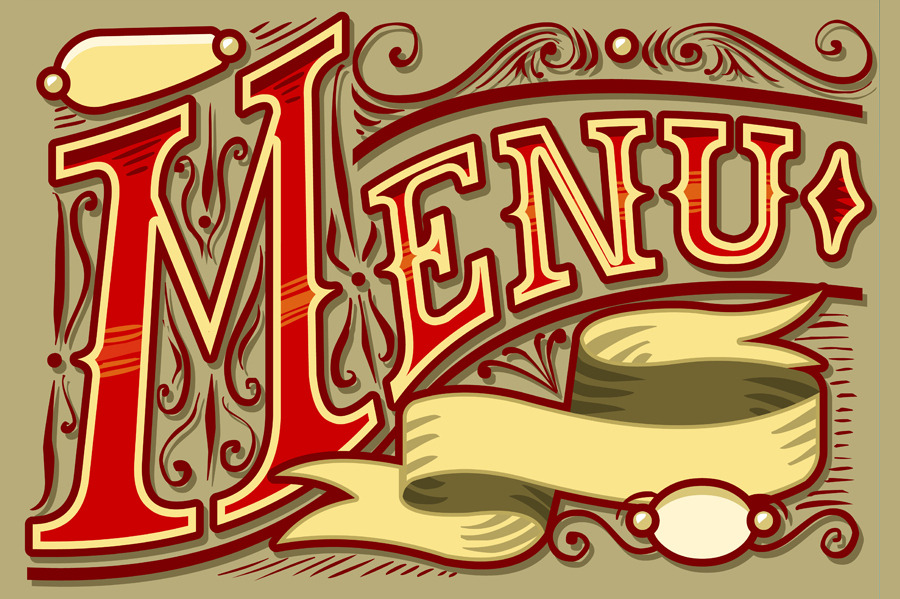 Vintage Graphic Element for Menu, an Illustration by Aurielaki Stock ...