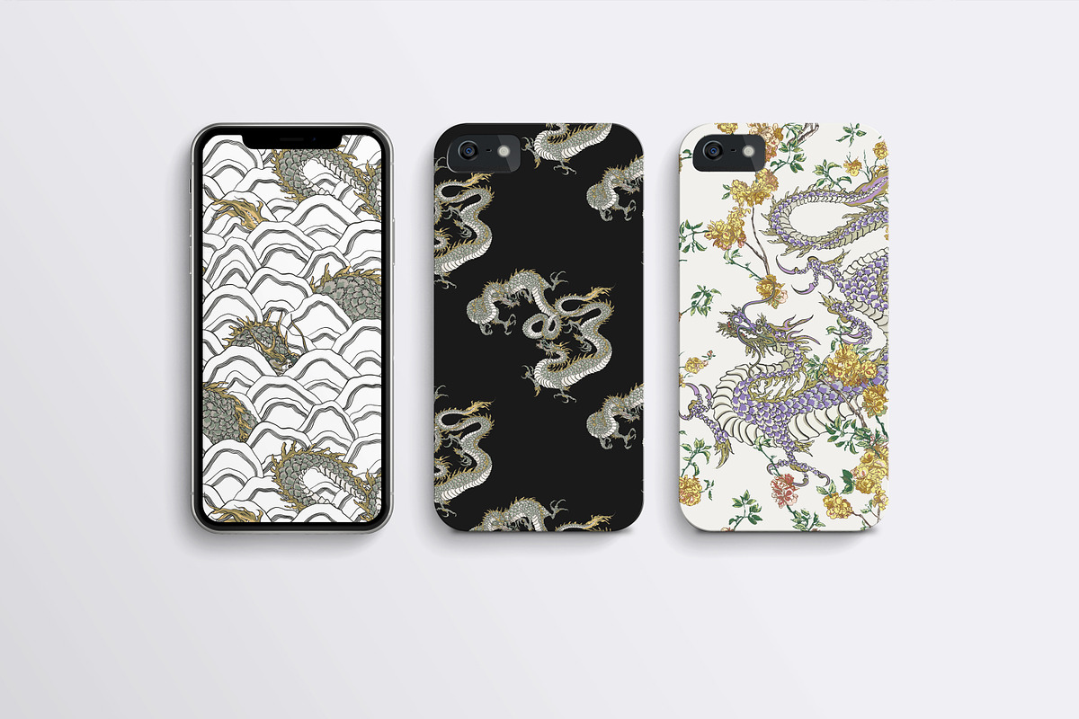 Loong. Seamless Patterns, a Pattern Graphic by Irina Dolgikh