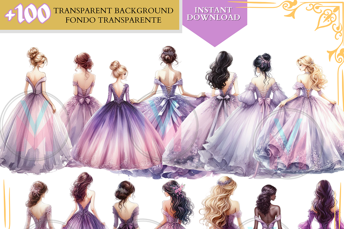 Purple Princess Clipart lila Quince