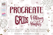 Procreate Grids & Lettering Brushes