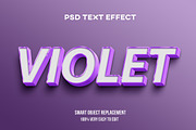 Violet 3D Text Effect Psd