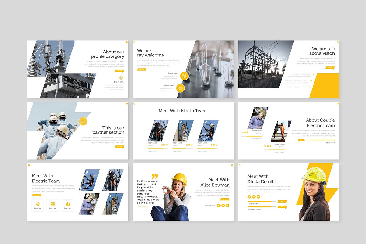 Electric - Powerpoint Template, a Presentation Template by inspirasign