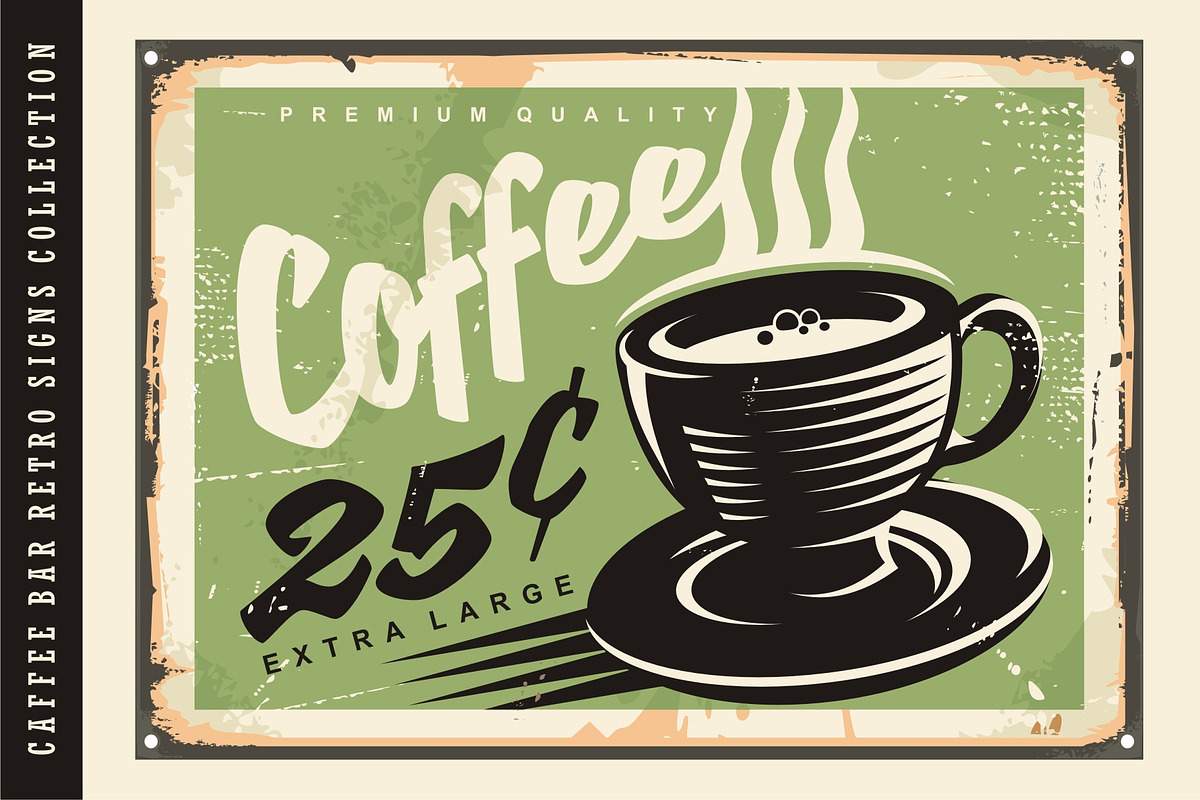 Retro restaurant signs