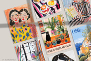 MODERN WALL ART GALLERY mixed prints