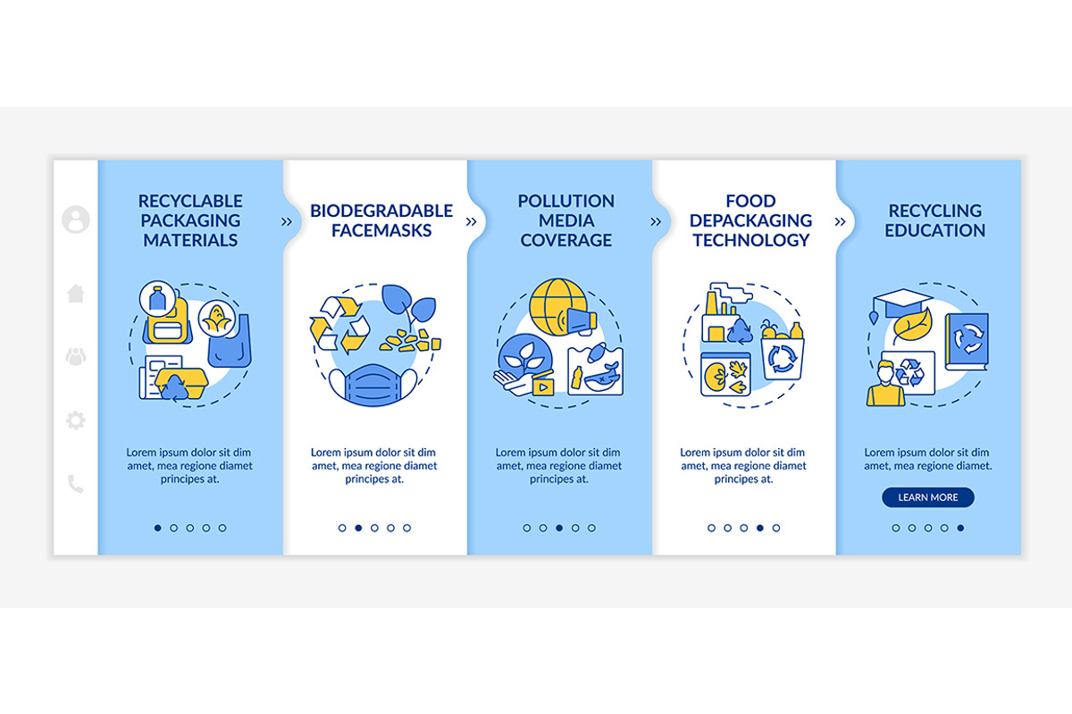 Trash recycling trends template, a Templates & Theme by IMG visuals icons