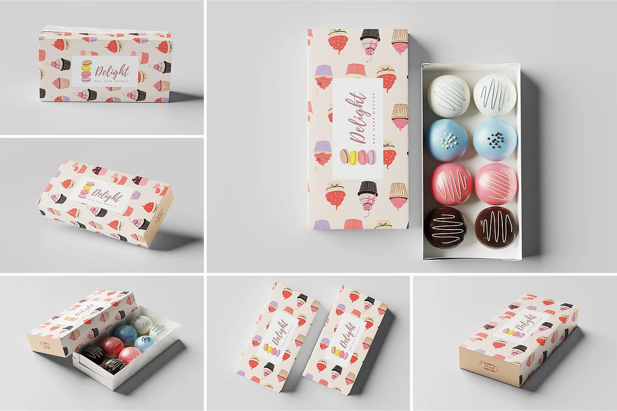 Box Cake Mockup