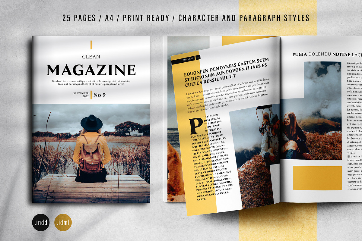 Minimal Magazine Layout | Creative Market