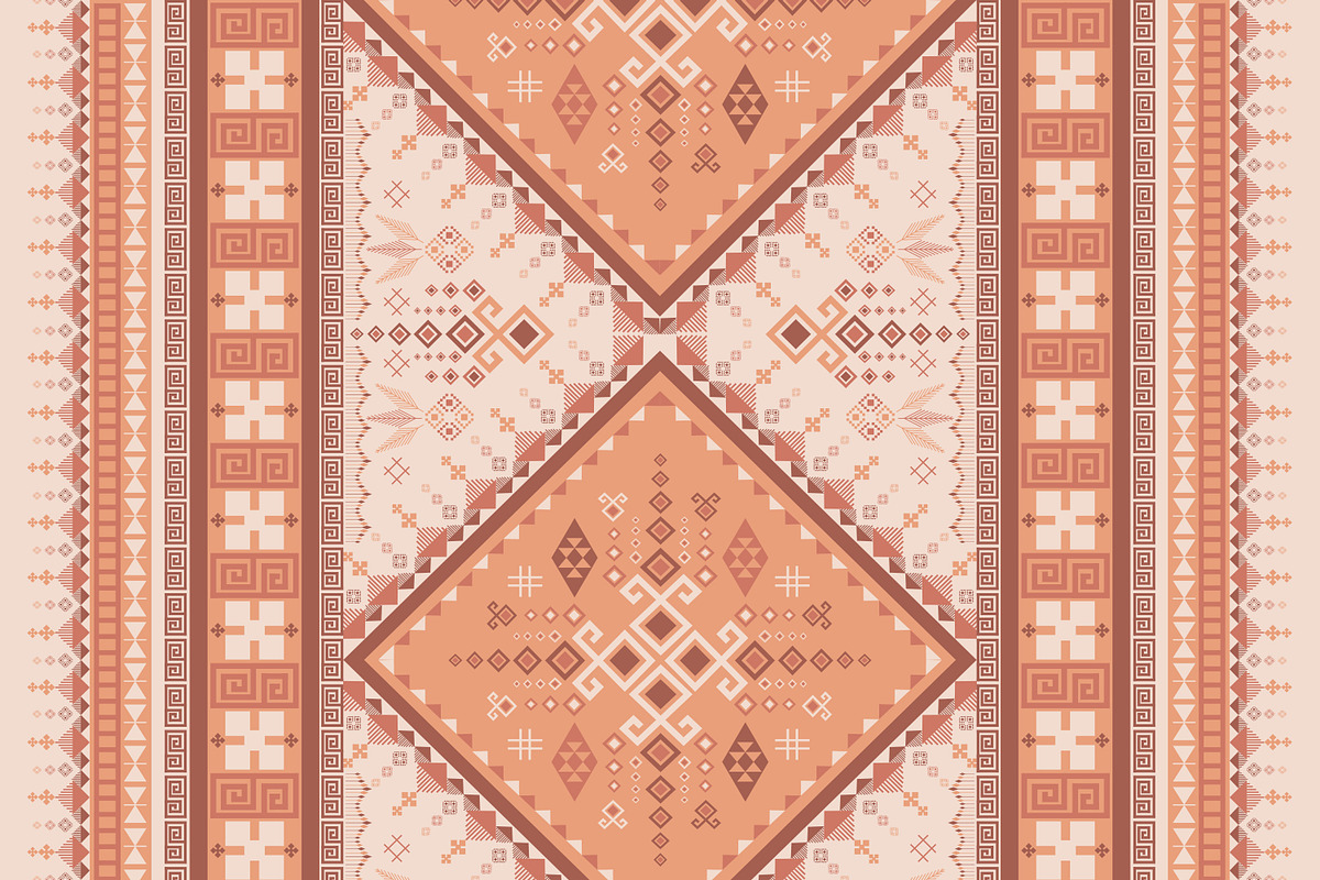 orange tribal pattern