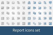 Report icons set, an Outline Icon by Venomous Vector