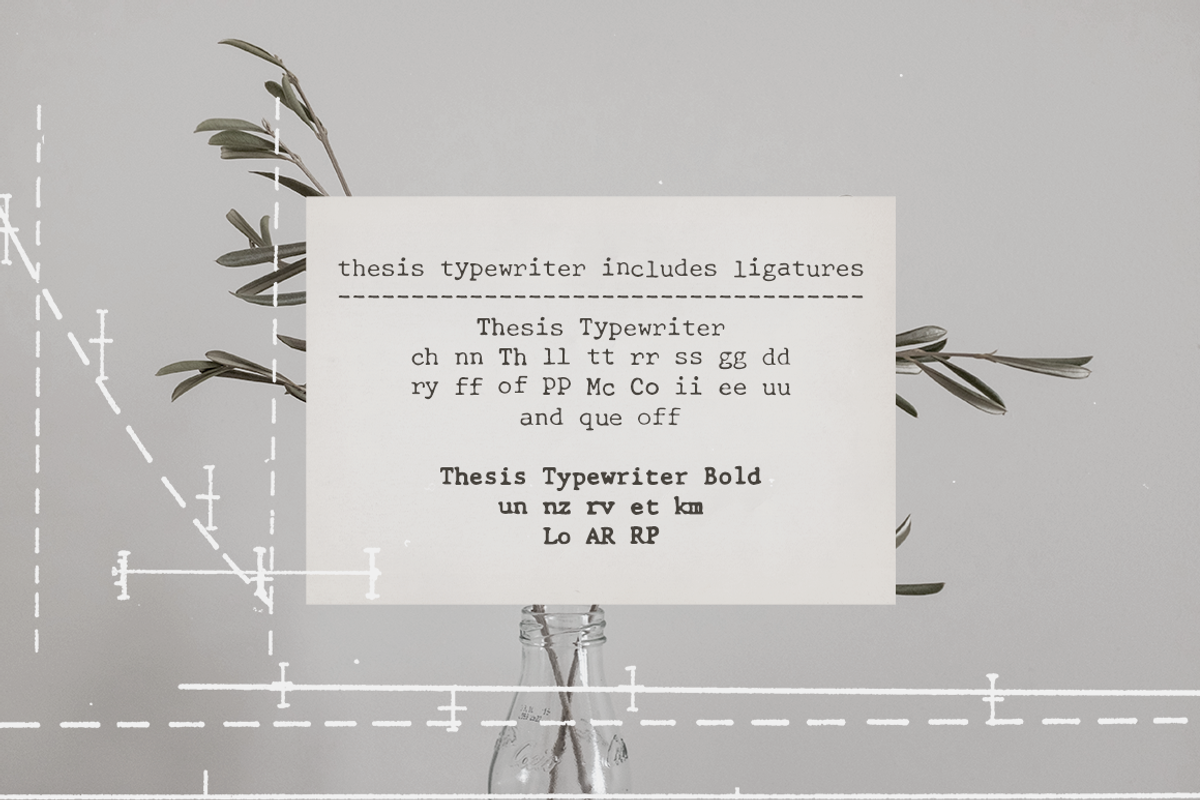 Thesis Typewriter Font and Extras, a Serif Font by Ana's Fonts