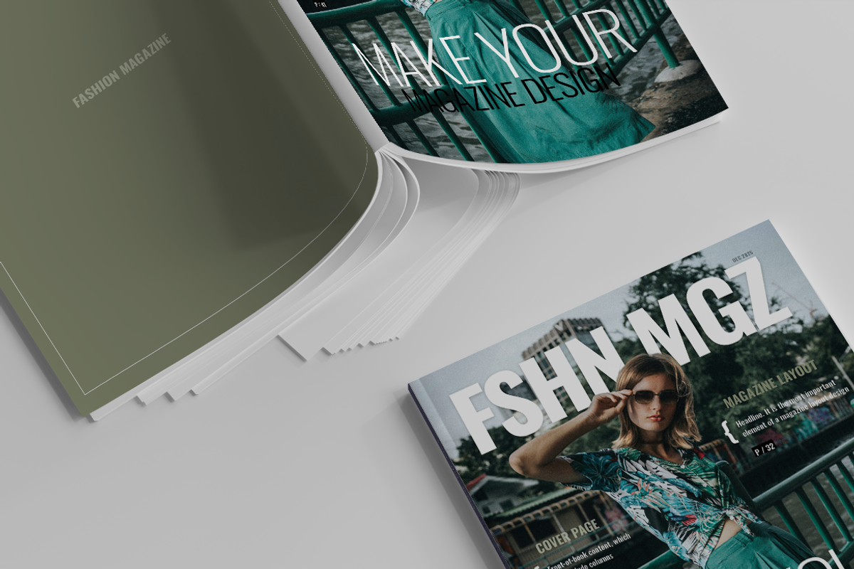 Green Fashion Magazine Layout