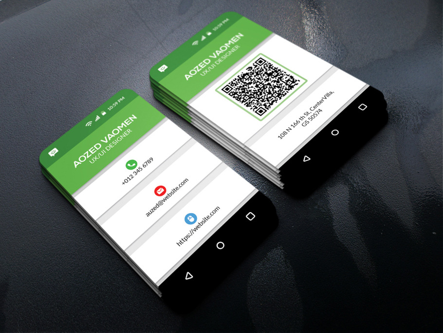 Mobile Business Card, a Business Card Template by xnorpix