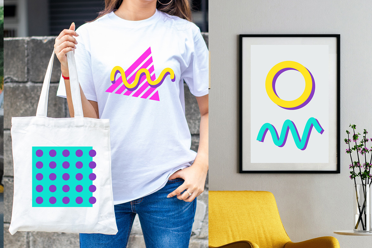 200+ Geometric 90s Graphics Bundle, a Graphic by Katrinelly