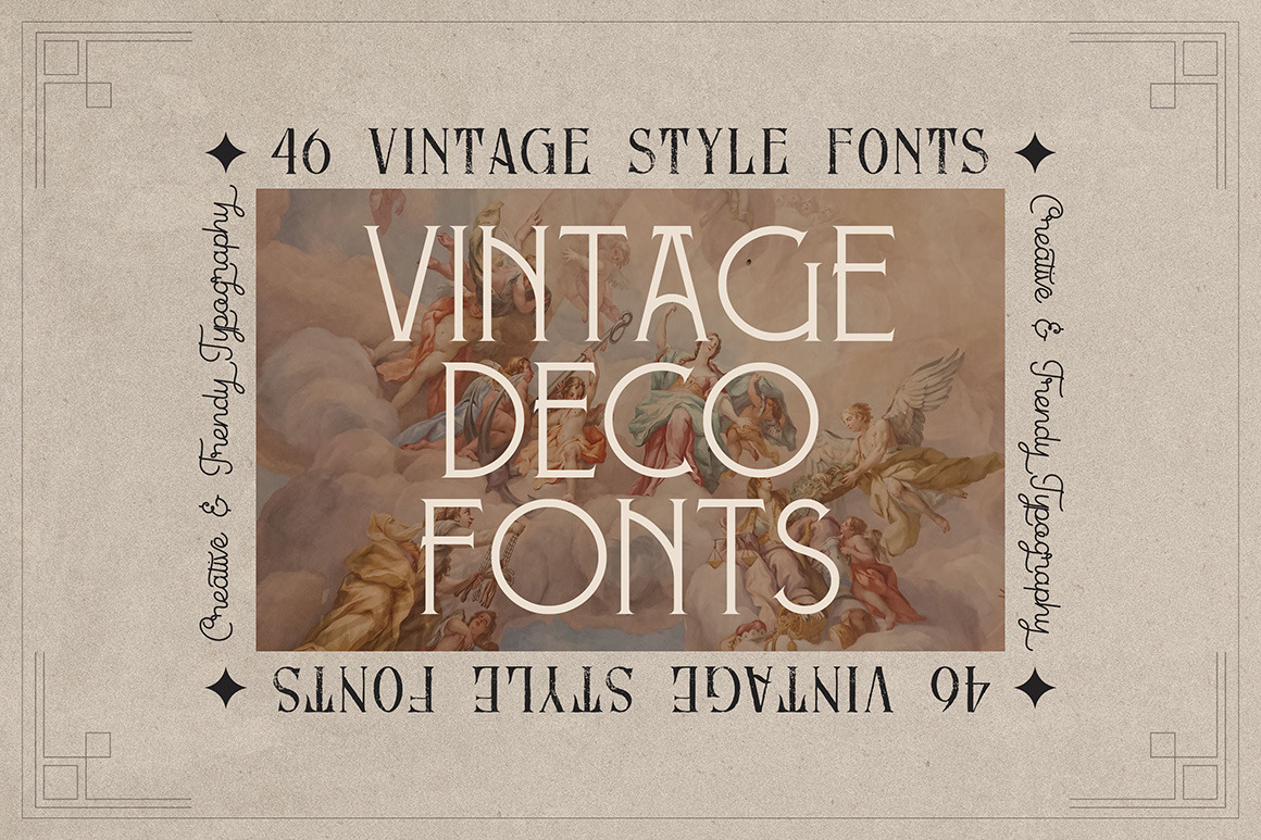 Vintage Decorative Fonts - 46 Fonts, a Font by JumboDesign | Creative ...