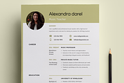 Green CV Resume Canva template