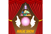 Magic Show poster vector template, an Illustration by RocketArt