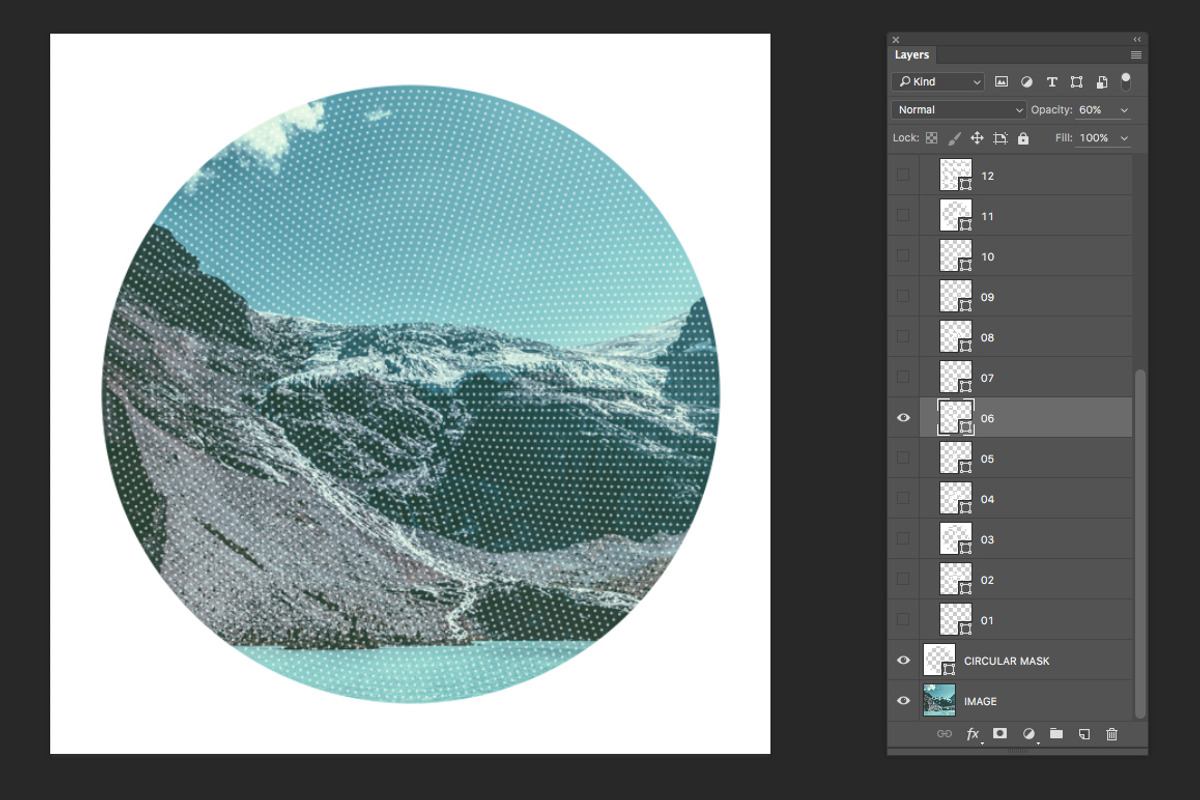 Circular Image Masks - Ai & Ps, a Layer Style Add-On by Offset