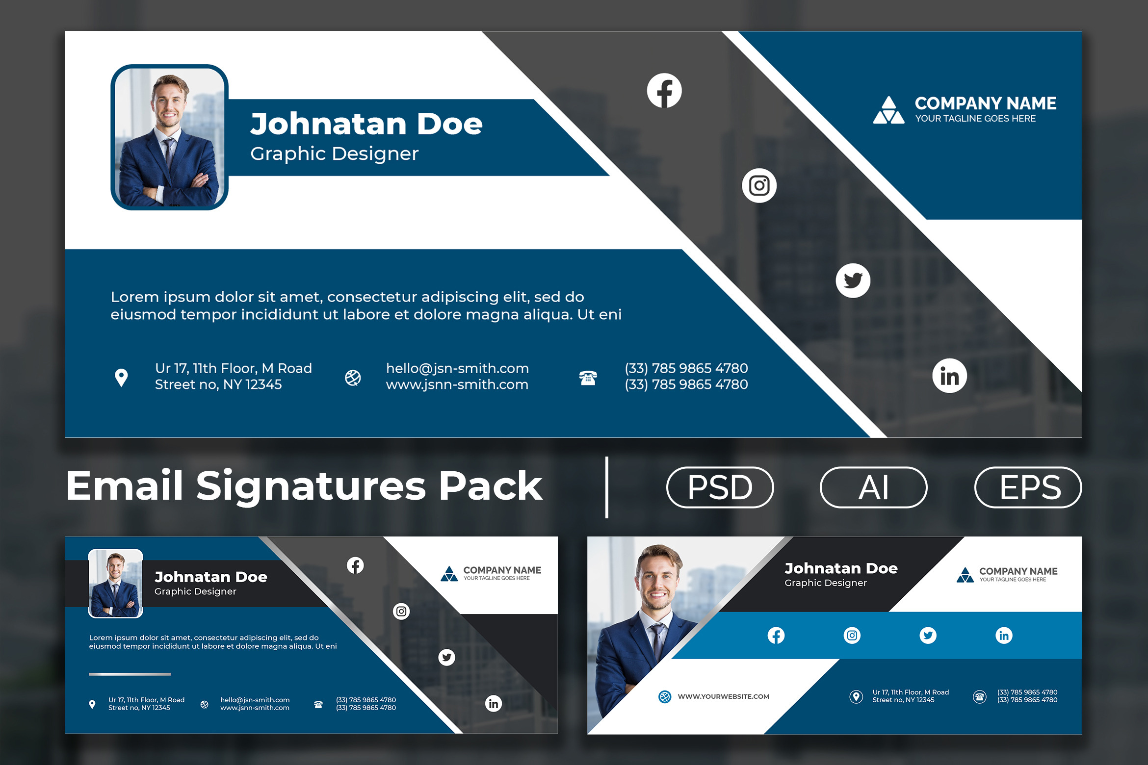 Email Signature Pack, a Templates & Theme by Curve Design