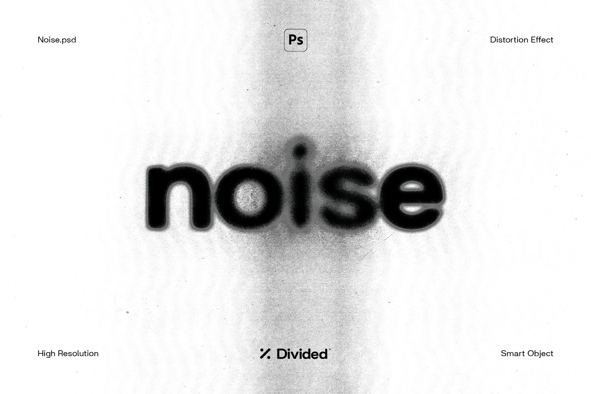 Noise Distortion Text Effect, a Graphic by Divided.co