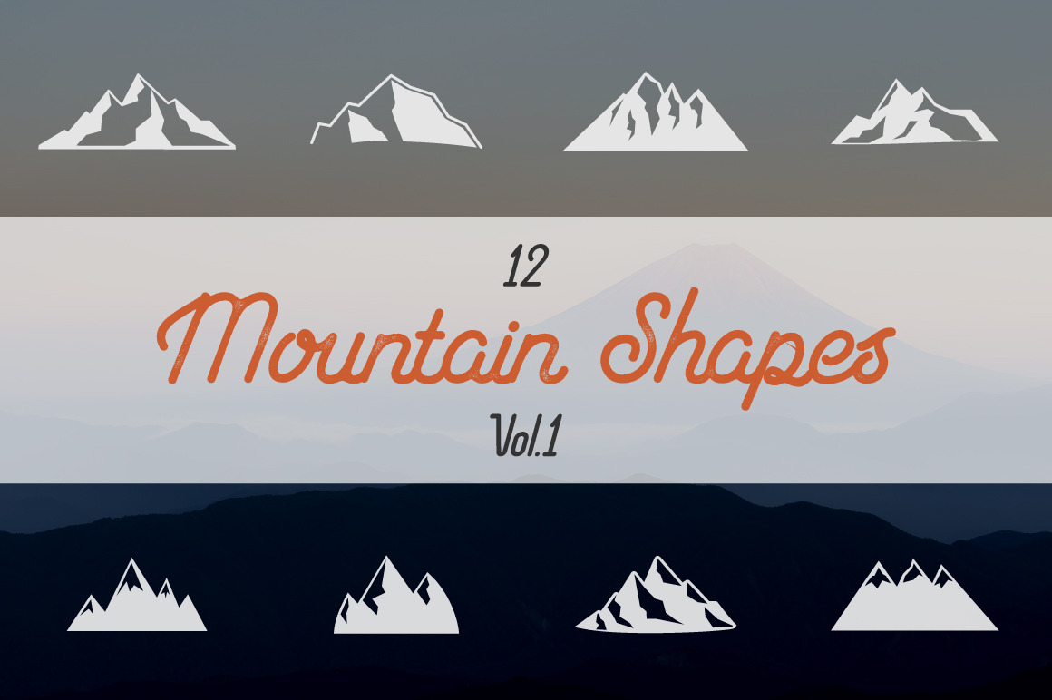 Mountain Shapes Collection. Vol.1, an Illustration by JeksonGraphics