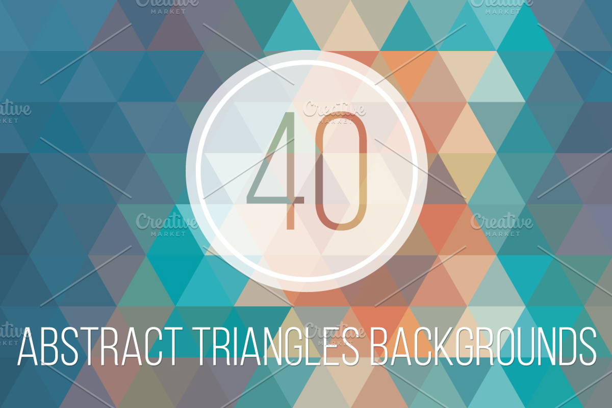 40 Abstract Triangles Backgrounds, a Pattern Graphic by Blue Lela Design
