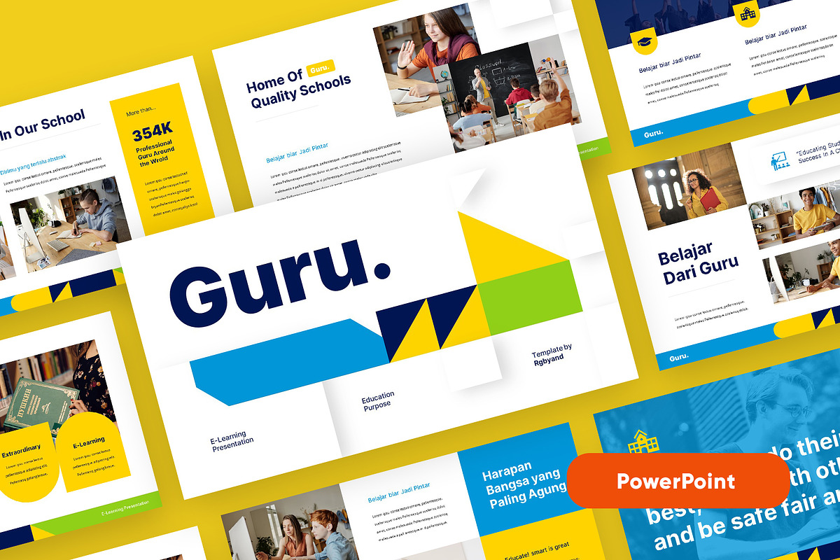 GURU - Education Powerpoint Template, a Presentation Template by rgbryand