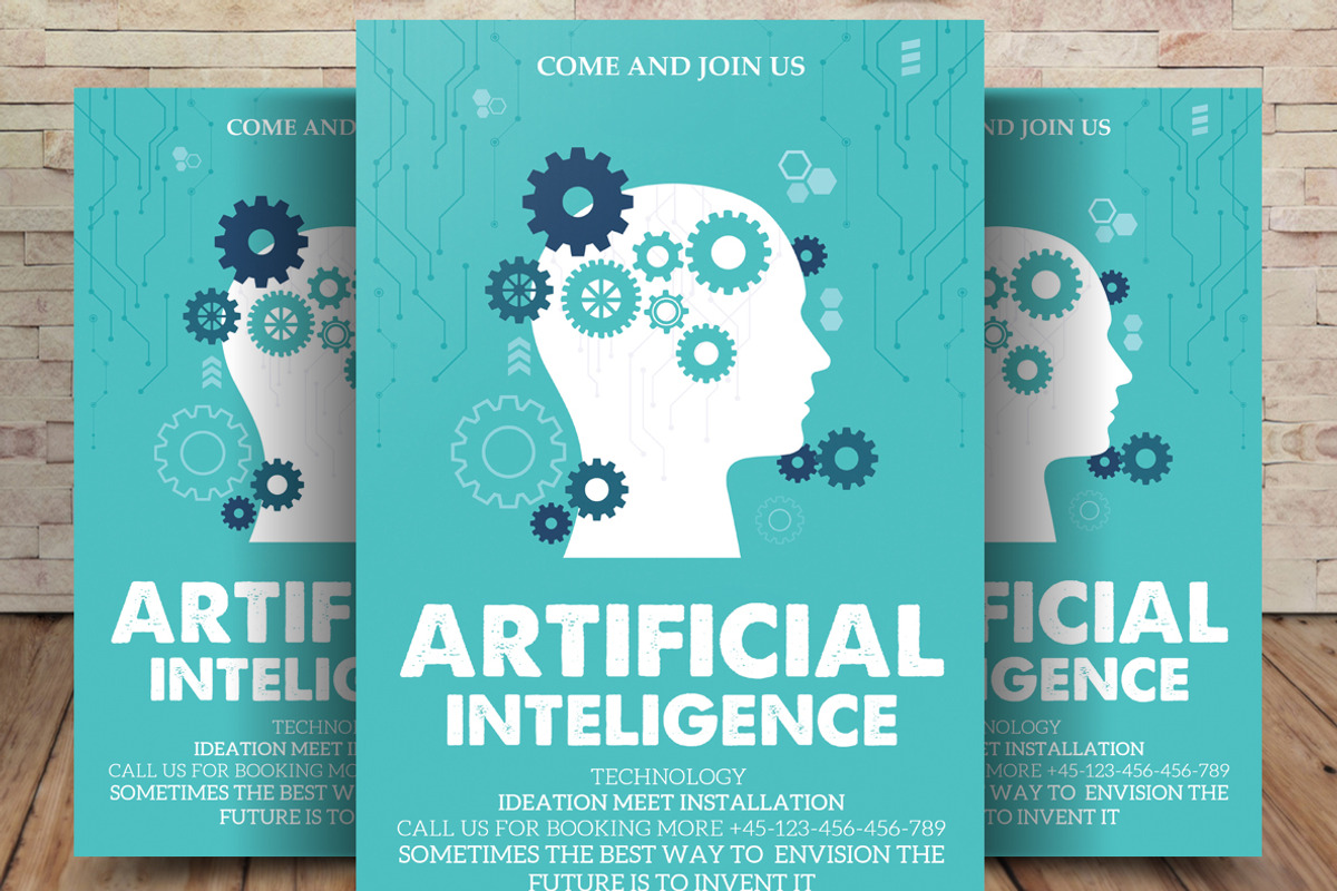 Artificial Intelligence Flyer, a Flyer Template by graphicforest