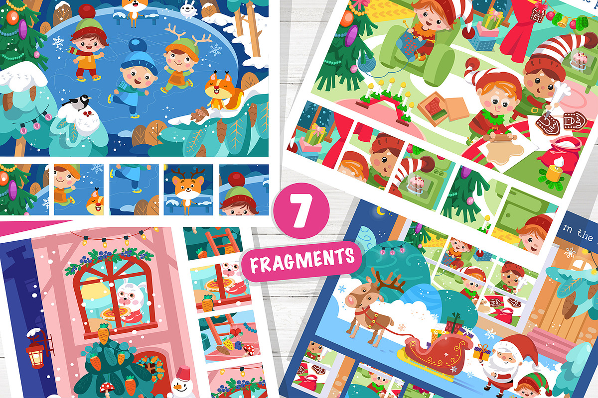 Merry Christmas Activity Games, an Education Illustration by ArtyCats