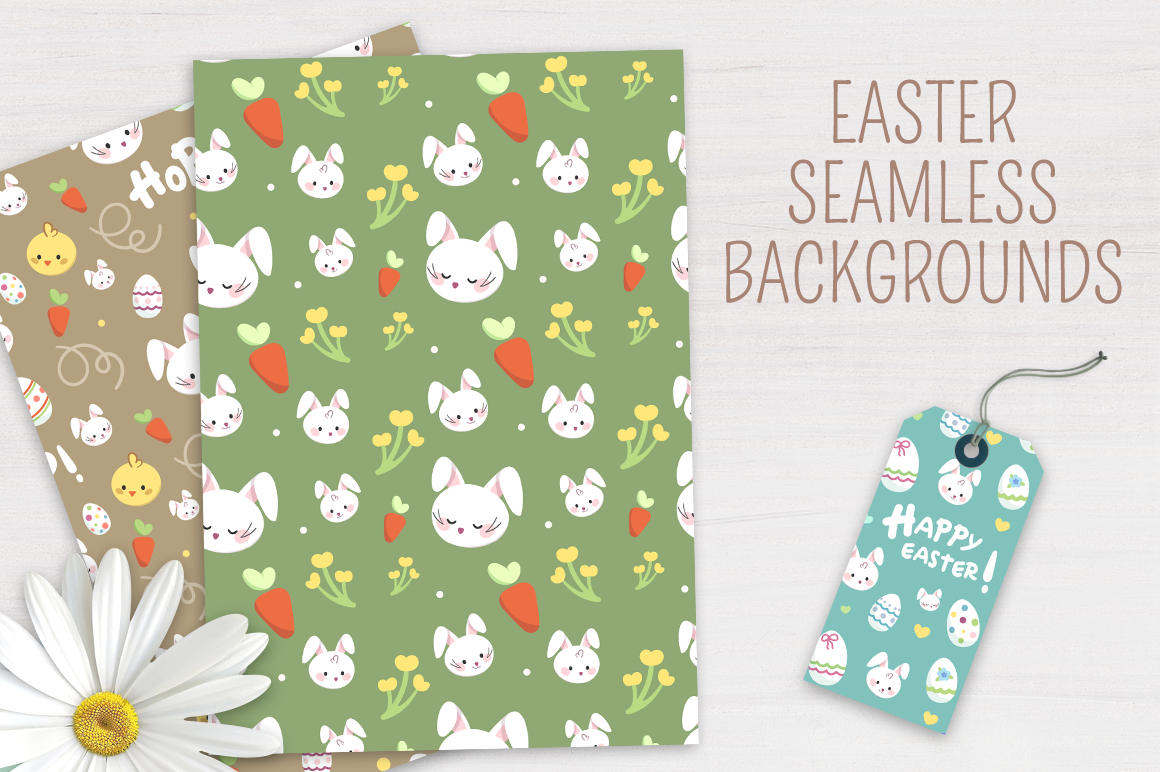 Cute Easter Pattern Kit, an Illustration by Mimis